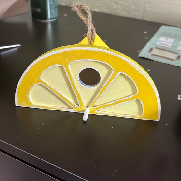 Other | Handpainted Lemon Bird House | Poshmark